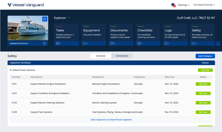 Marine Maintenance Tracking Software | Vessel Vanguard